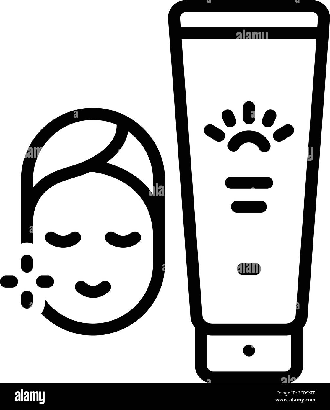 Uv protection icon sunscreen Black and White Stock Photos & Images - Alamy