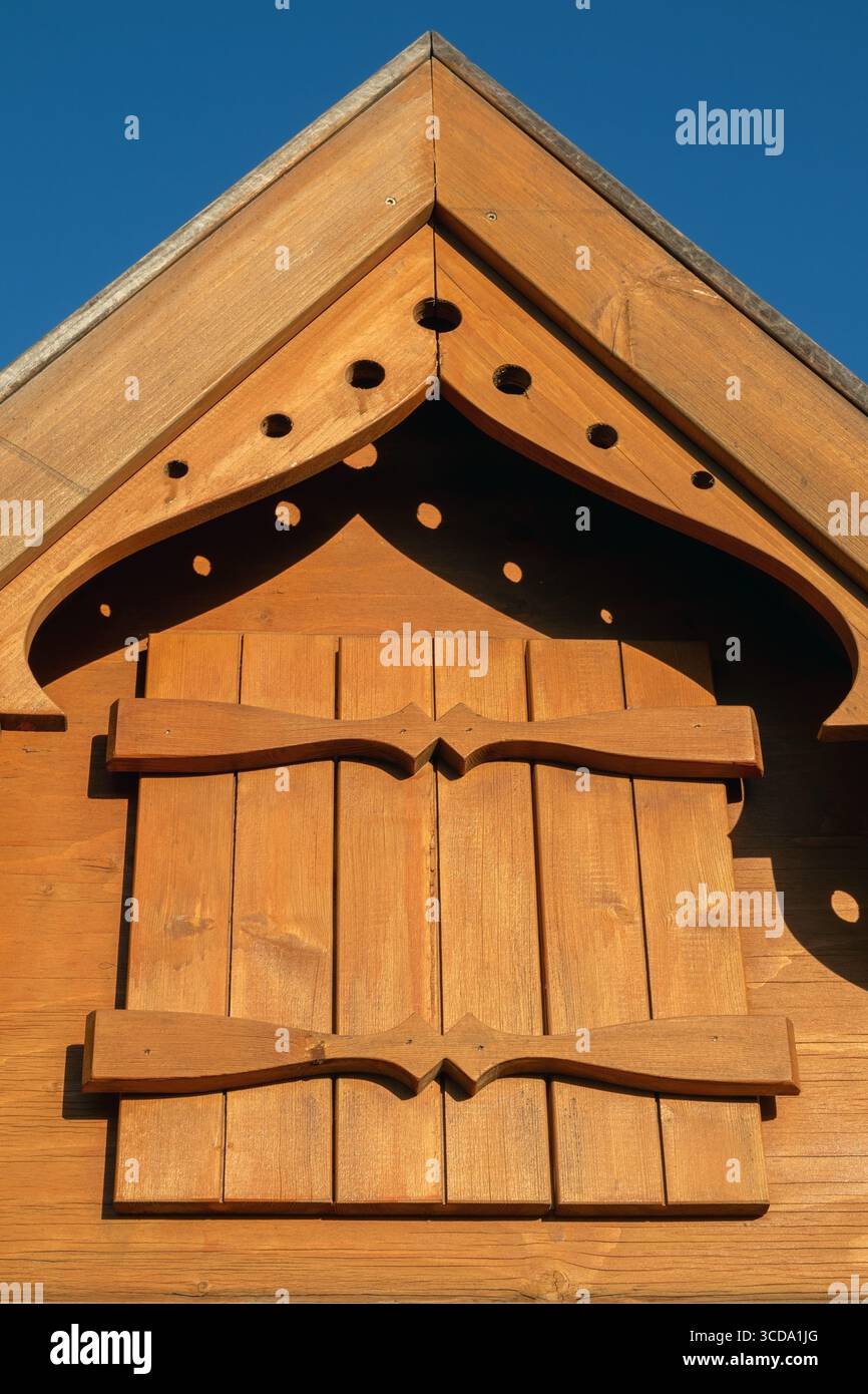 decorative wooden hatch in harsh sunlight Stock Photo - Alamy