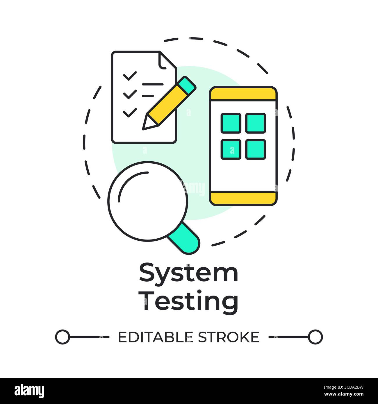 System testing multi color concept icon Stock Vector Image & Art - Alamy