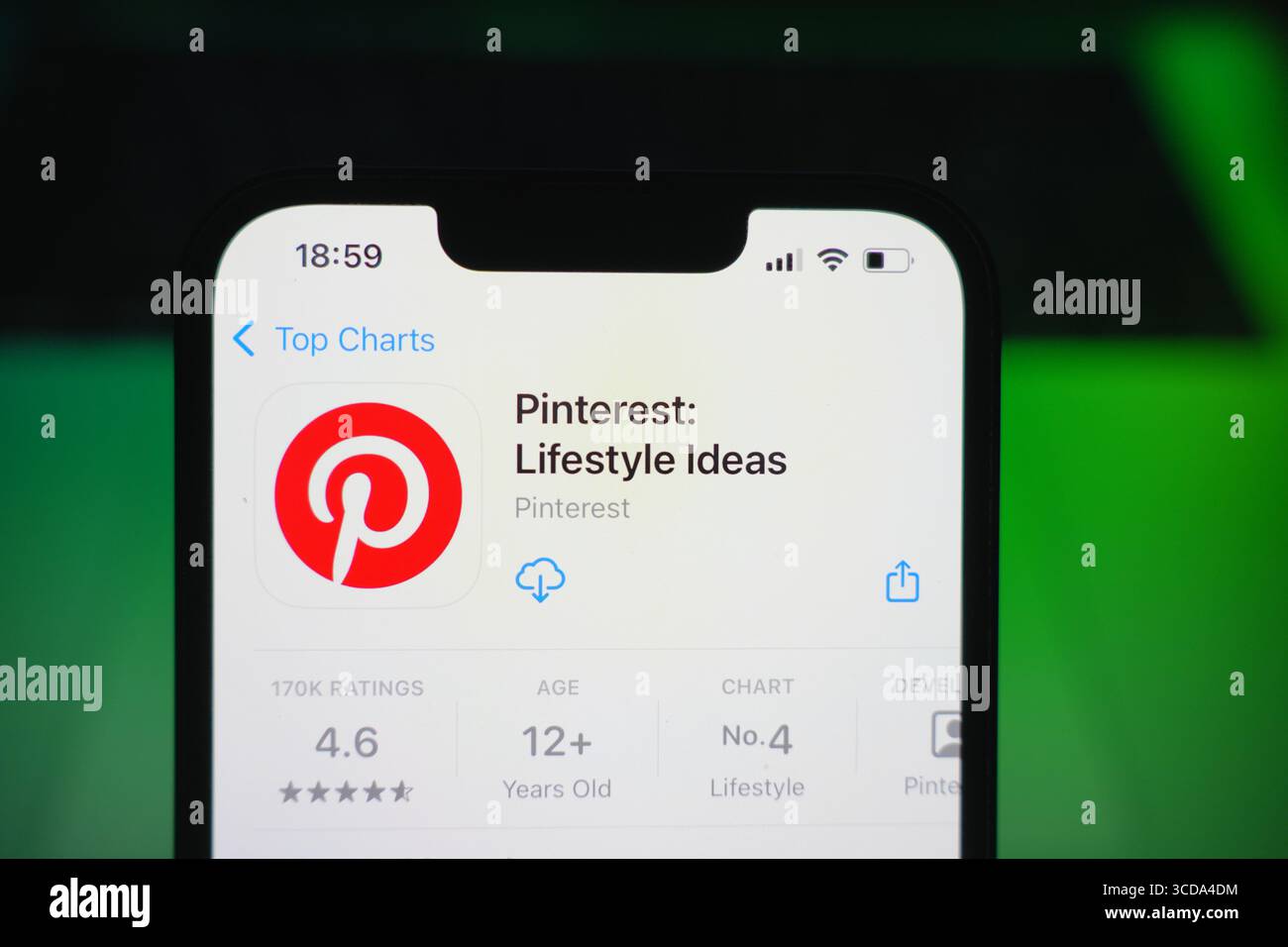 Roosendaal, The Netherlands - August 09, 2025: A smartphone displaying the logo of Pinterest in ...