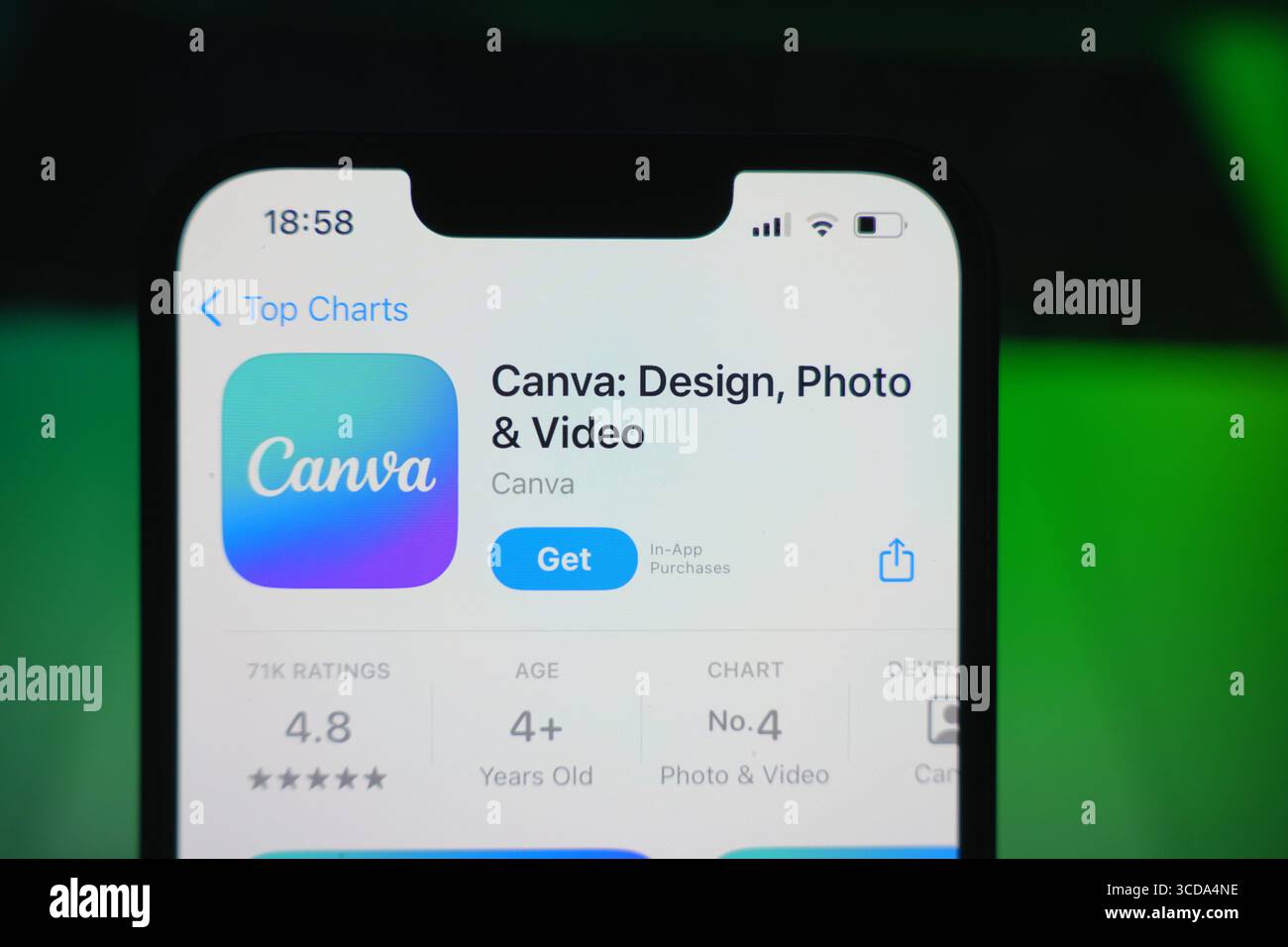 Roosendaal, The Netherlands - August 09, 2025: A smartphone displaying the logo of Canva in the ...
