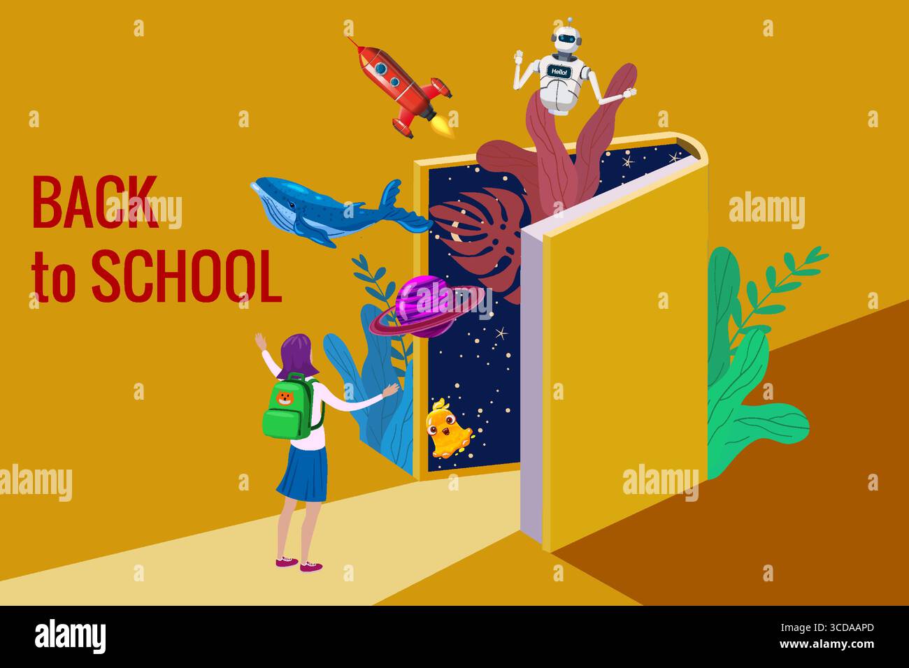 School pupils learning about space Stock Vector Images - Alamy