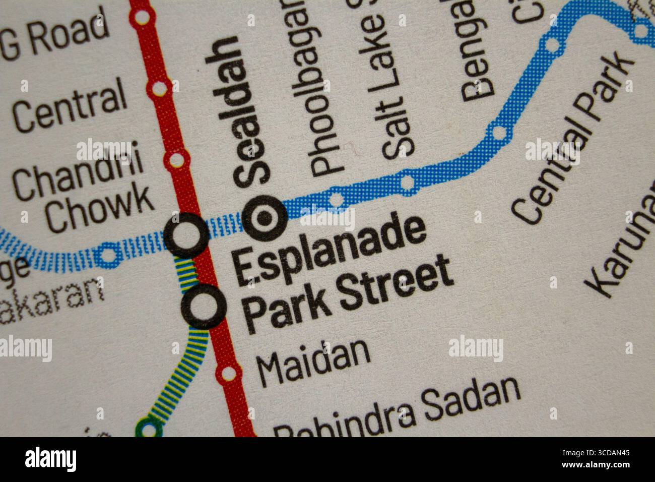 Esplanade Station - Kolkata Metro, India Railways junction schematic ...