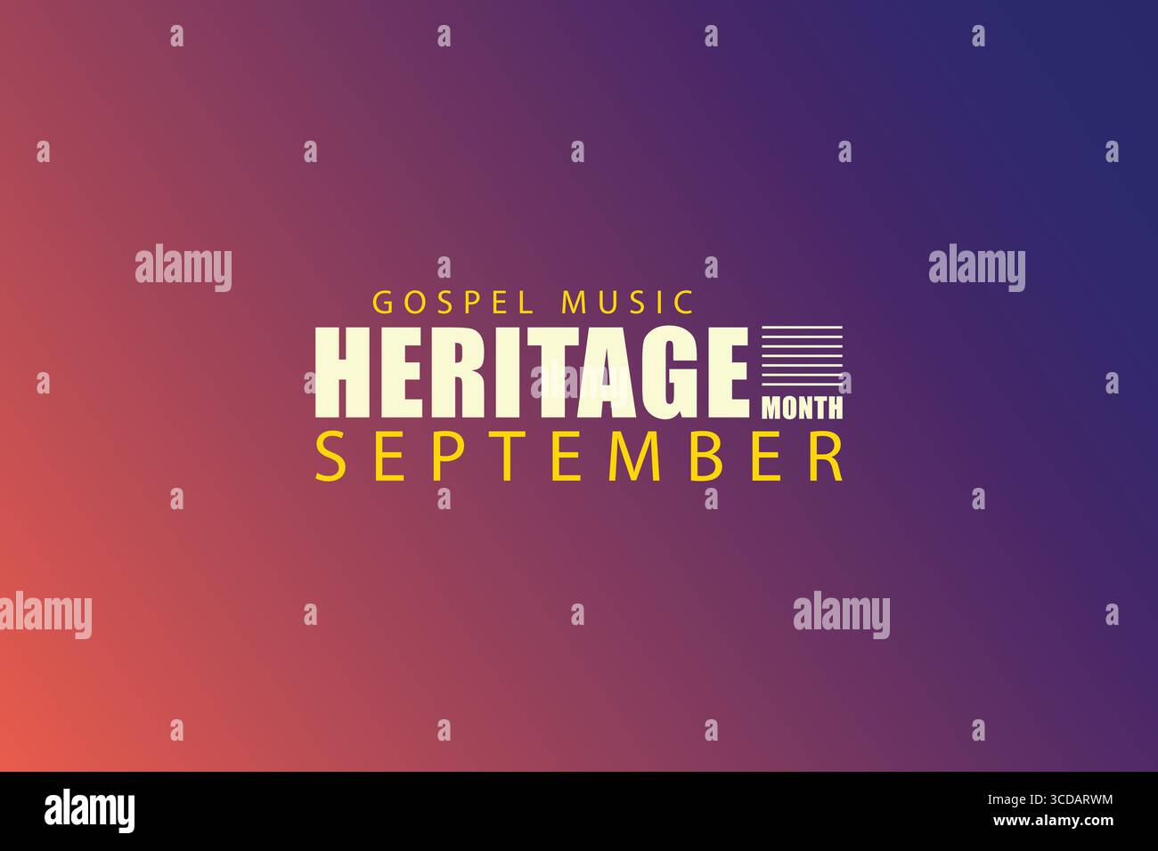 September Gospel Heritage Month Gradient Text Design Stock Vector Image ...
