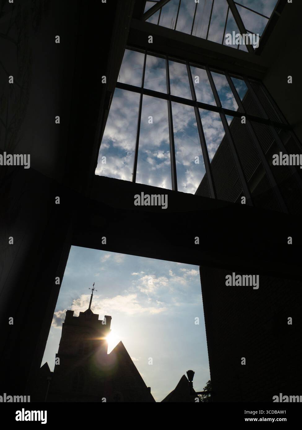 St Ebbe's Church, viewed from inside Westgate Centre, Oxford. St Ebbe's ...
