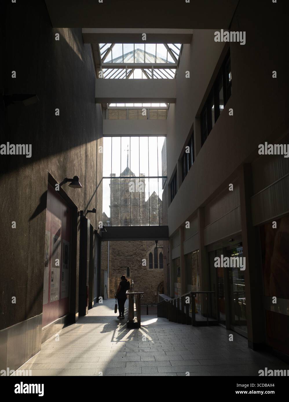 St Ebbe's Church, viewed from inside Westgate Centre, Oxford. St Ebbe's ...