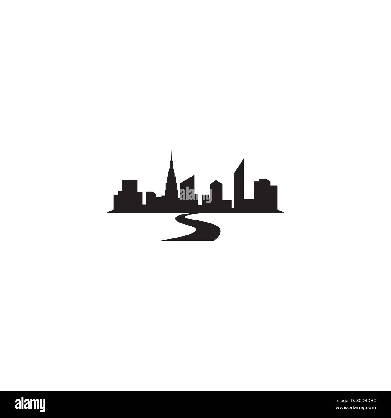 Pathway city logo icon hi-res stock photography and images - Alamy