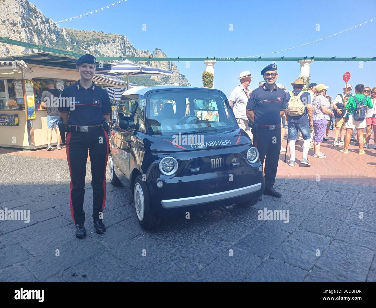 Italian police: Fiat Topolino carabinieri electric small car in isle of ...