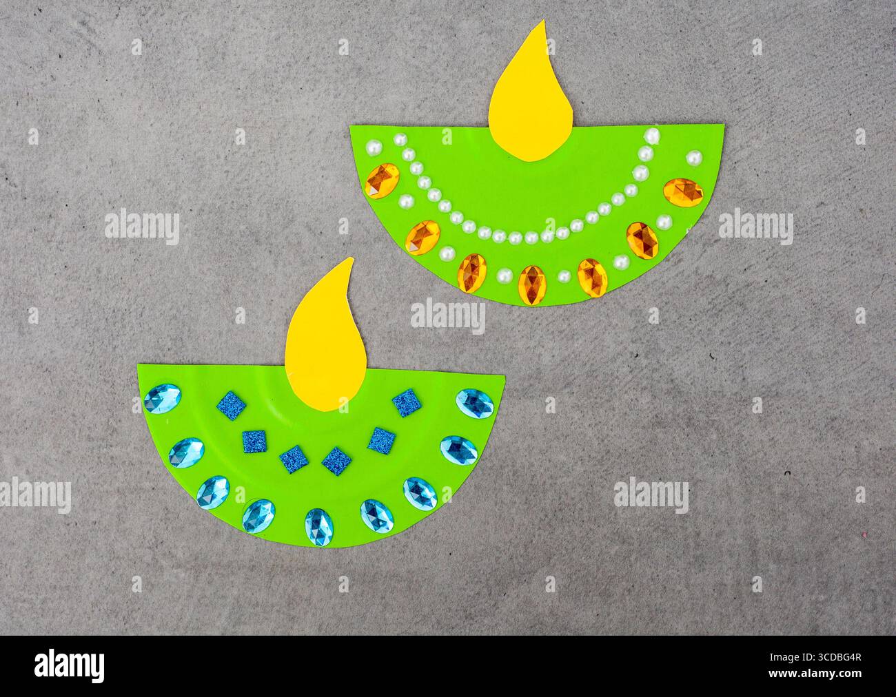 Diwali paper Diya lamps out of paper plates Stock Photo - Alamy