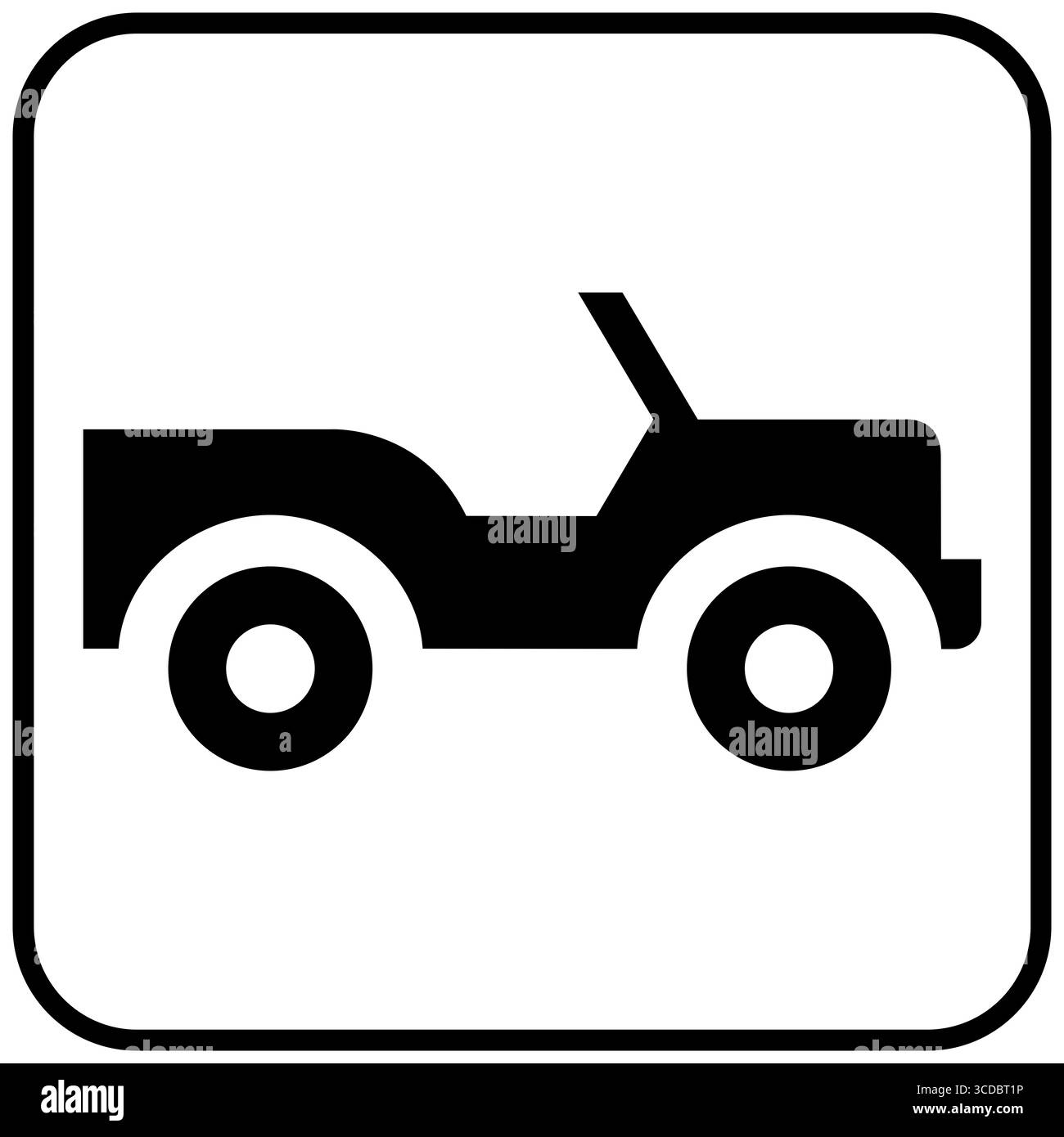 Road sign four wheel Cut Out Stock Images & Pictures - Alamy
