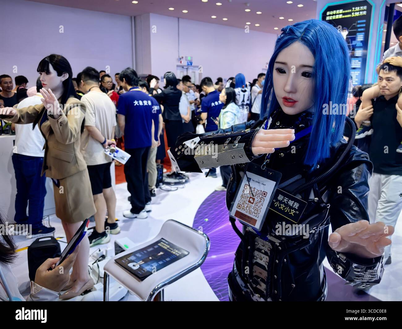 Beauty robots draw visitors at the 2025 World Robot Conference in ...