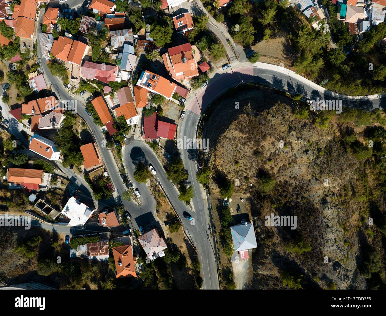 An Aerial View of Village Fini (Foini), Troodos Mountains, District of ...