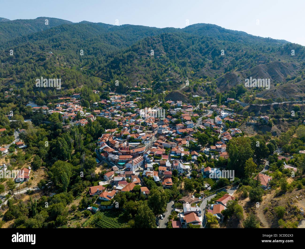 An Aerial View of Village Fini (Foini), Troodos Mountains, District of ...