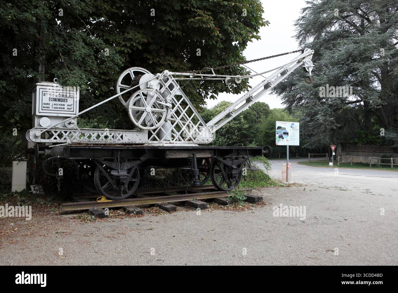 French town of Martel in the Dordogne. Tourist trains, both steam or ...