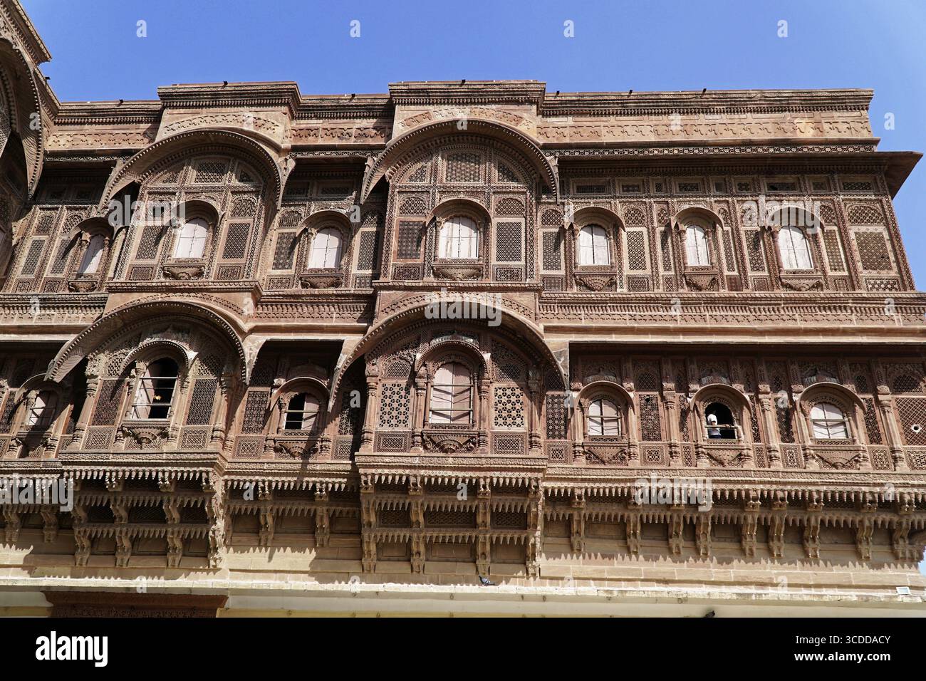 Mehrangarh Fort, Jodhpur, Rajasthan, North India, Asia, Detailed facade ...