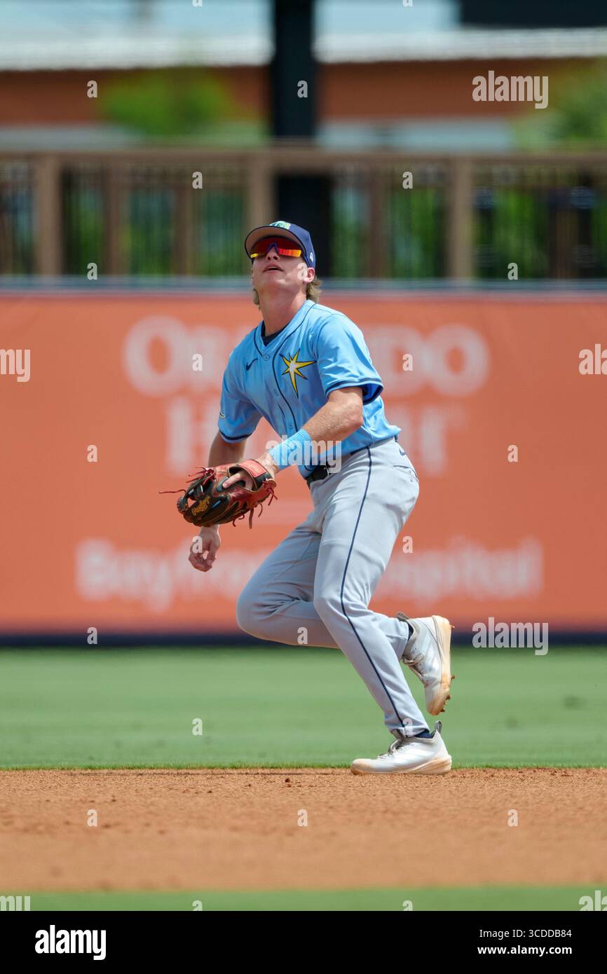 Tampa Bay Rays shortstop Daniel Pierce (7) fielding during an MiLB ...