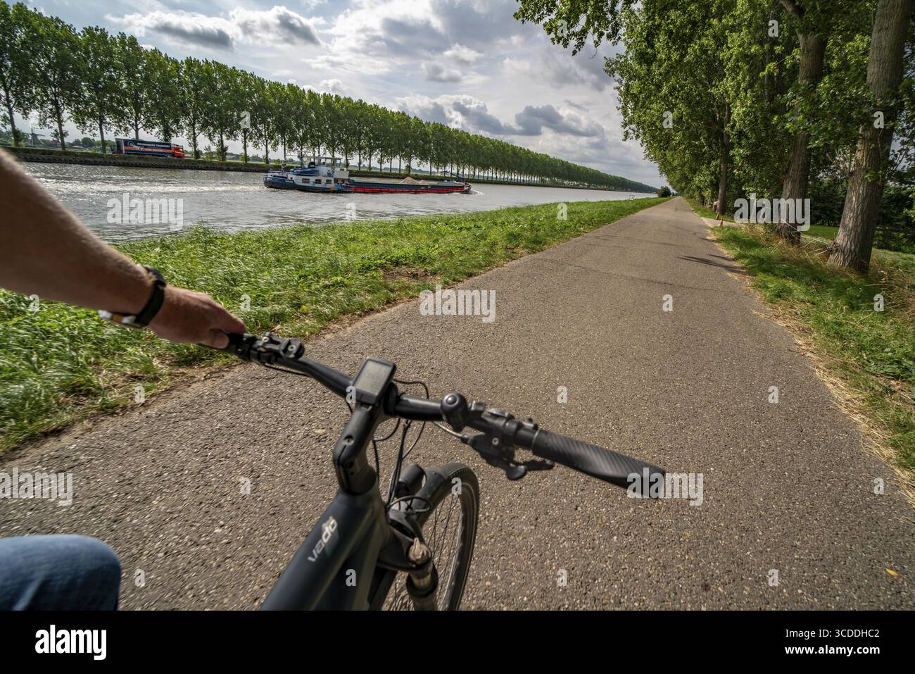The Amsterdam-Rhine Canal, Amsterdam-Rijnkanaal, 72 km long, artificial ...