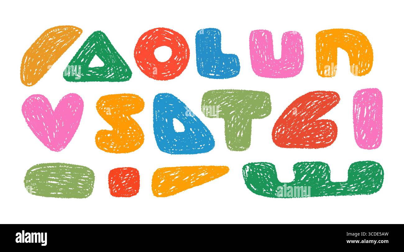 Crayon shapes Cut Out Stock Images & Pictures - Alamy