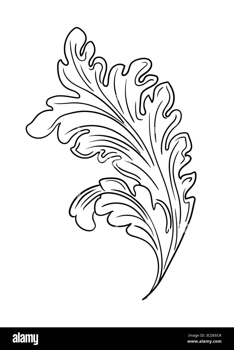 Acanthus leaf design Black and White Stock Photos & Images - Alamy