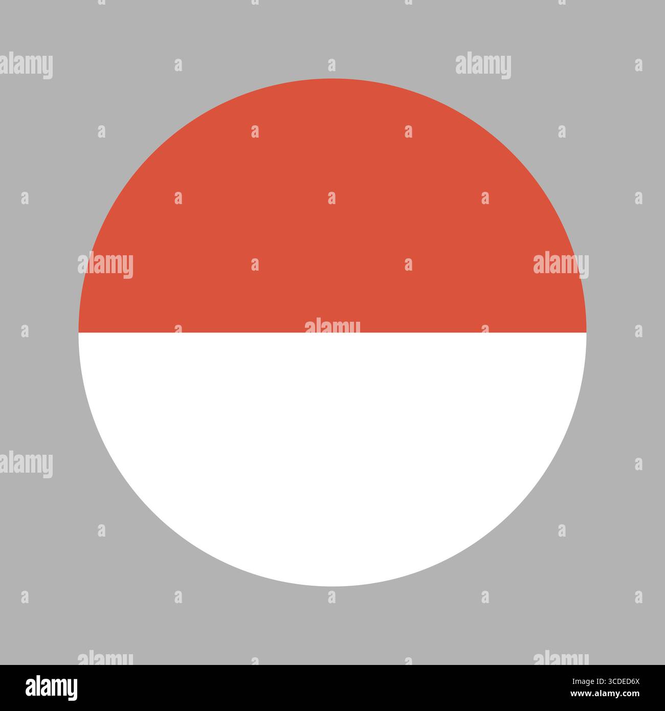 National round flag of Indonesia. Circle shape button Indonesian flag ...