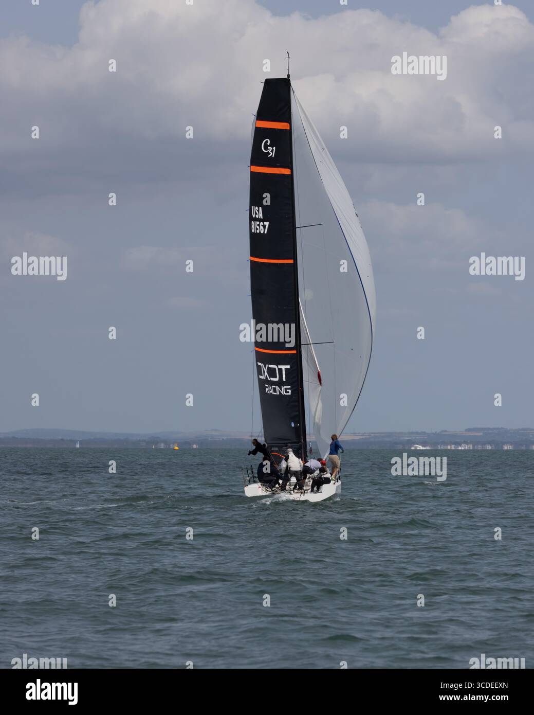 Cape 31 Class USA81567 'Flying Jenny' under spinnaker during Cowes Week ...