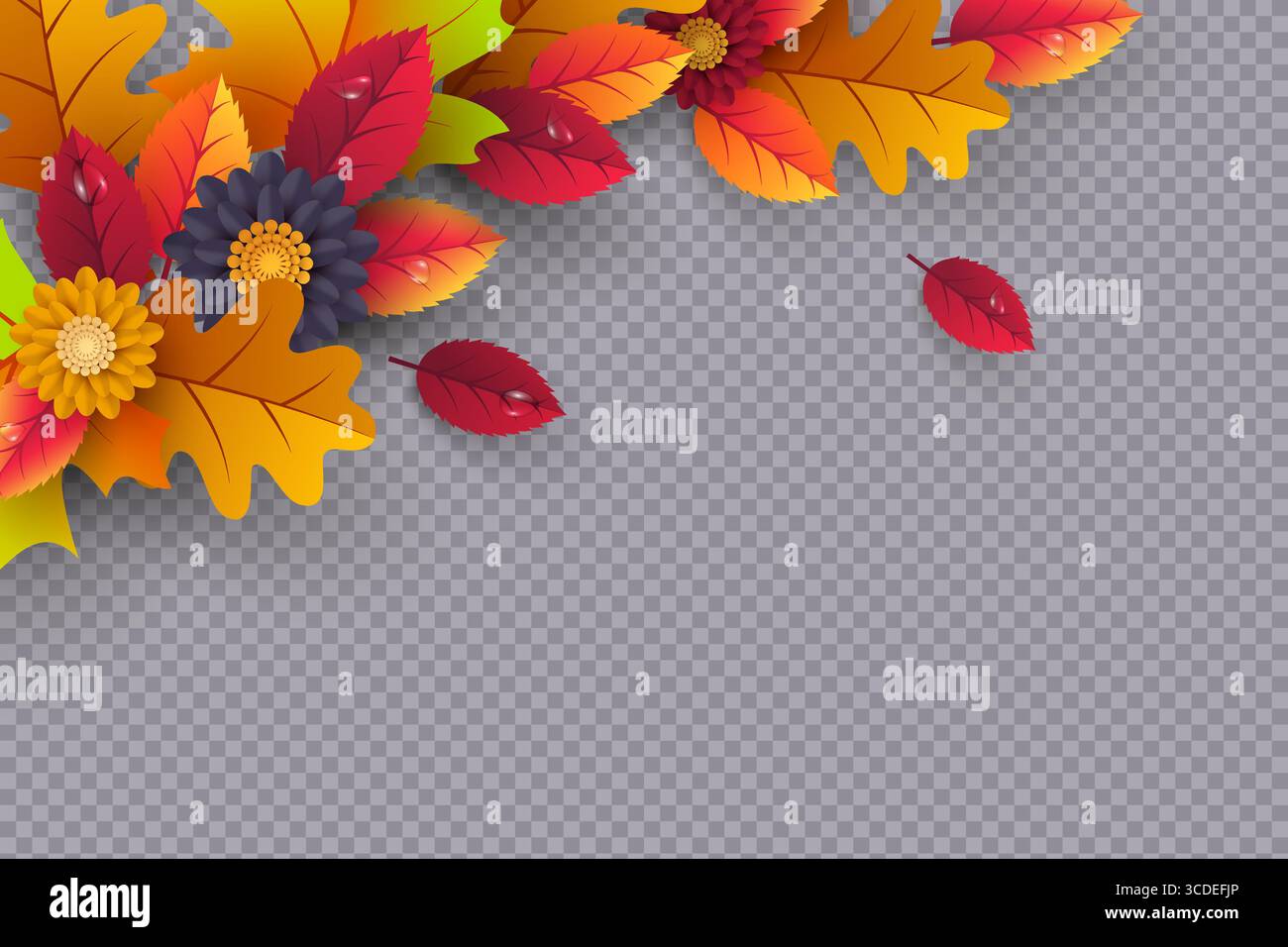 Colorful origami flowers leaves Stock Vector Images - Alamy