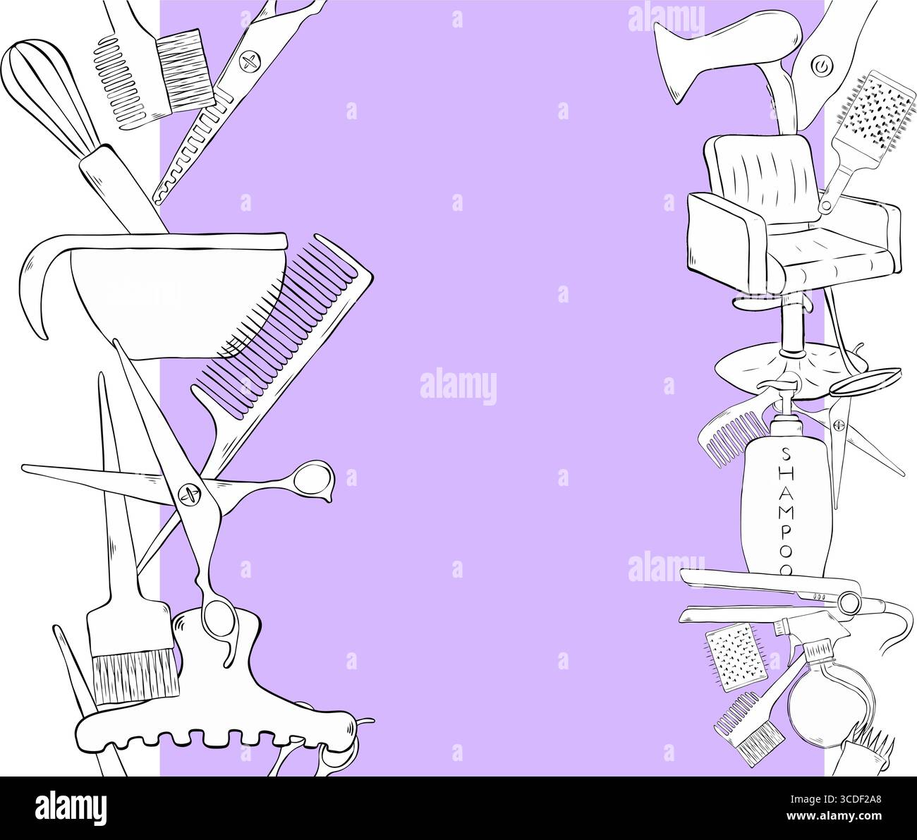 Hair stylist vector vectors Stock Vector Images - Alamy