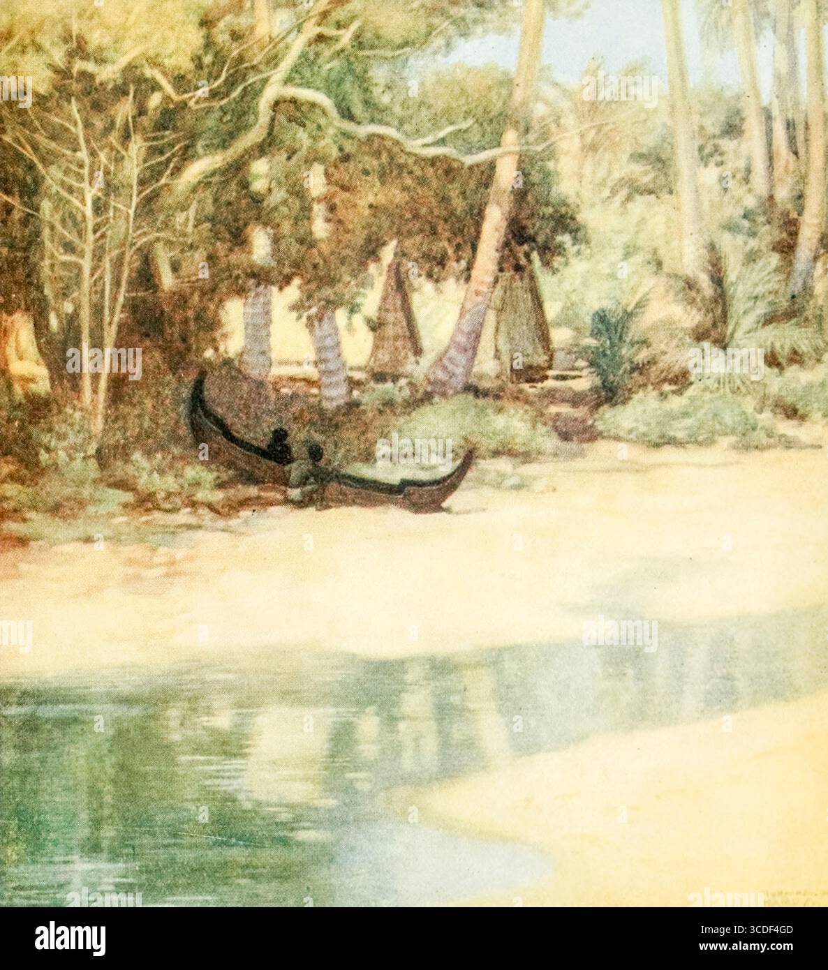 A Lagoon in New Florida, Solomon Islands Painted by Norman H., Hardy ...