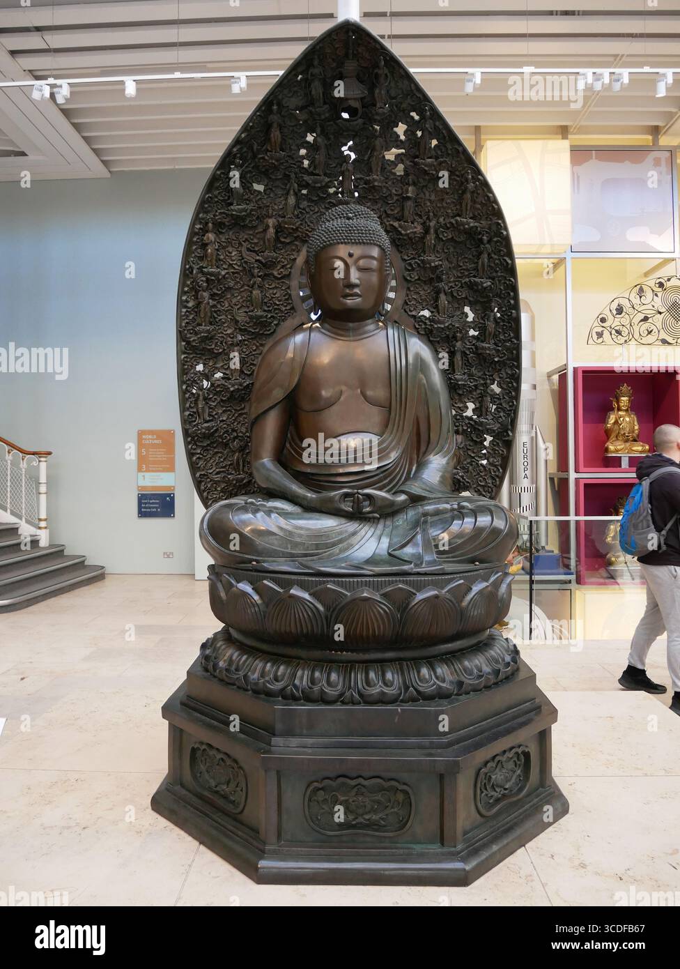 Bronze Amida Buddha statue at the National Museum of Scotland in ...