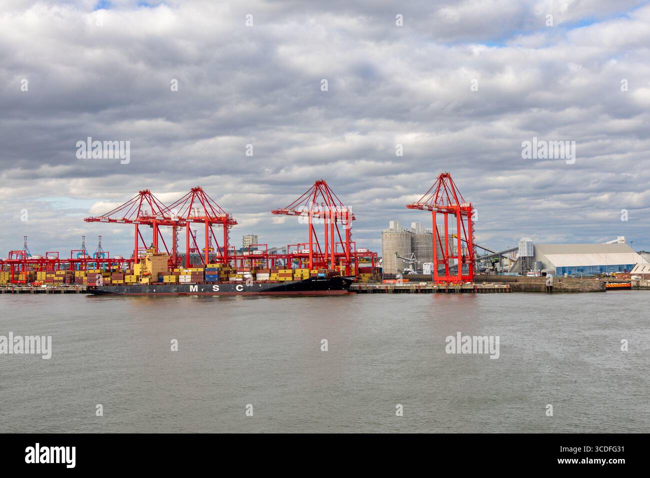 container terminal in the port of Liverpool Stock Photo - Alamy