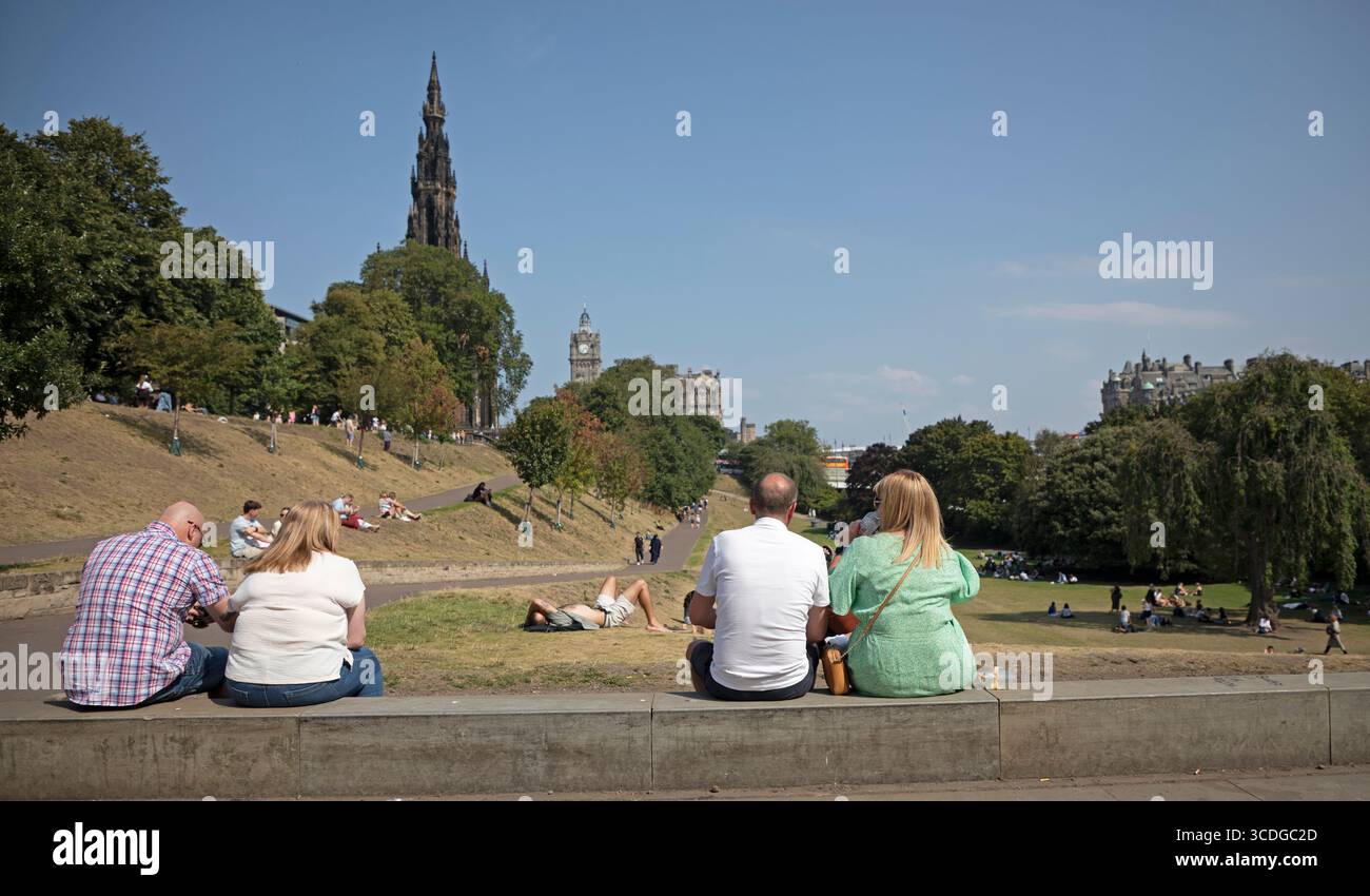 Edinburgh city centre, Scotland, UK. 13 August 2025. 26 degrees ...