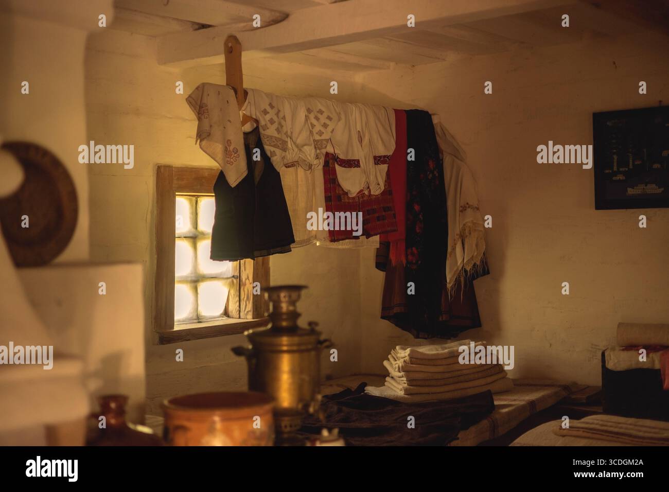 Interior old village hut hi-res stock photography and images - Alamy