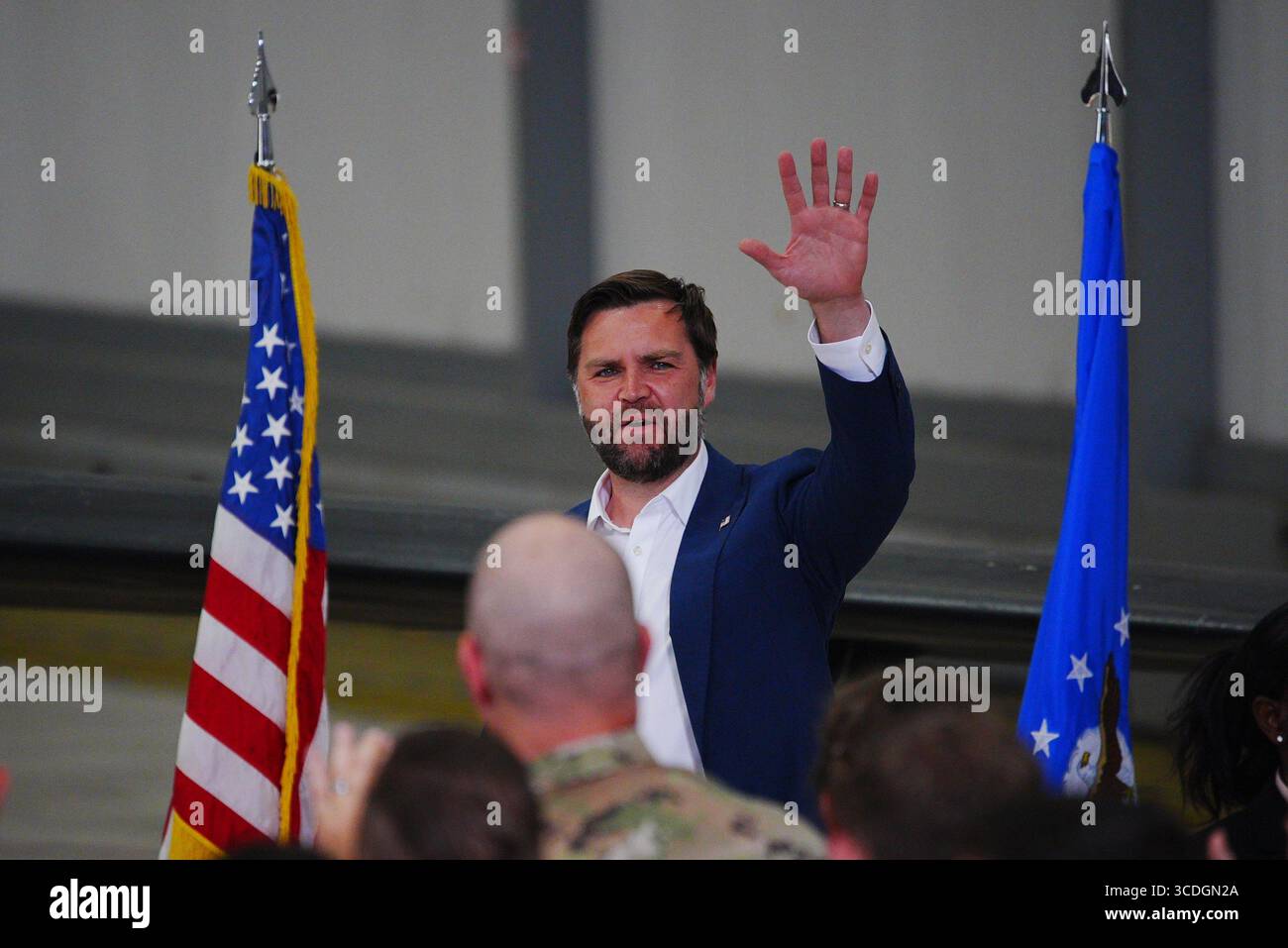 US vice president JD Vance during a visit to RAF Fairford in ...