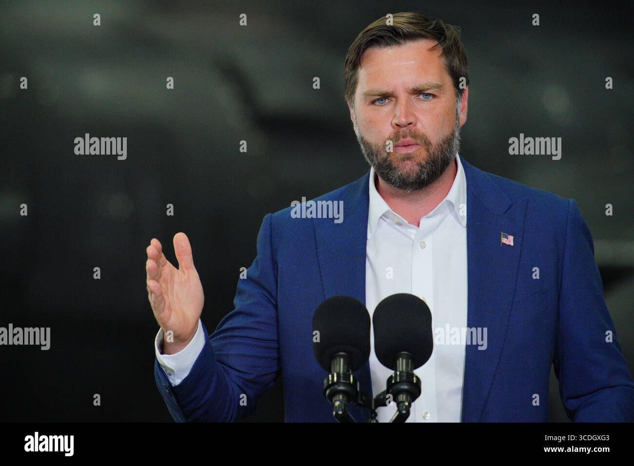 US vice president JD Vance during a visit to RAF Fairford in ...