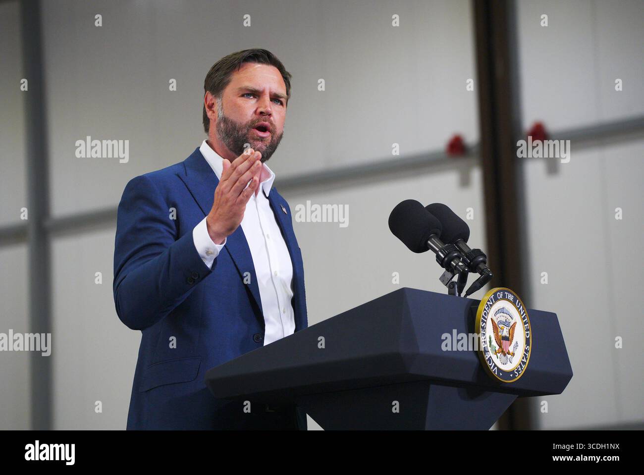 US vice president JD Vance during a visit to RAF Fairford in ...