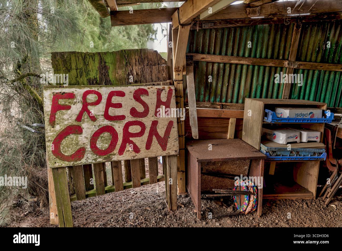 Oahu, Hawaii - March 25, 2022: A rustic sign for a roadside stand ...