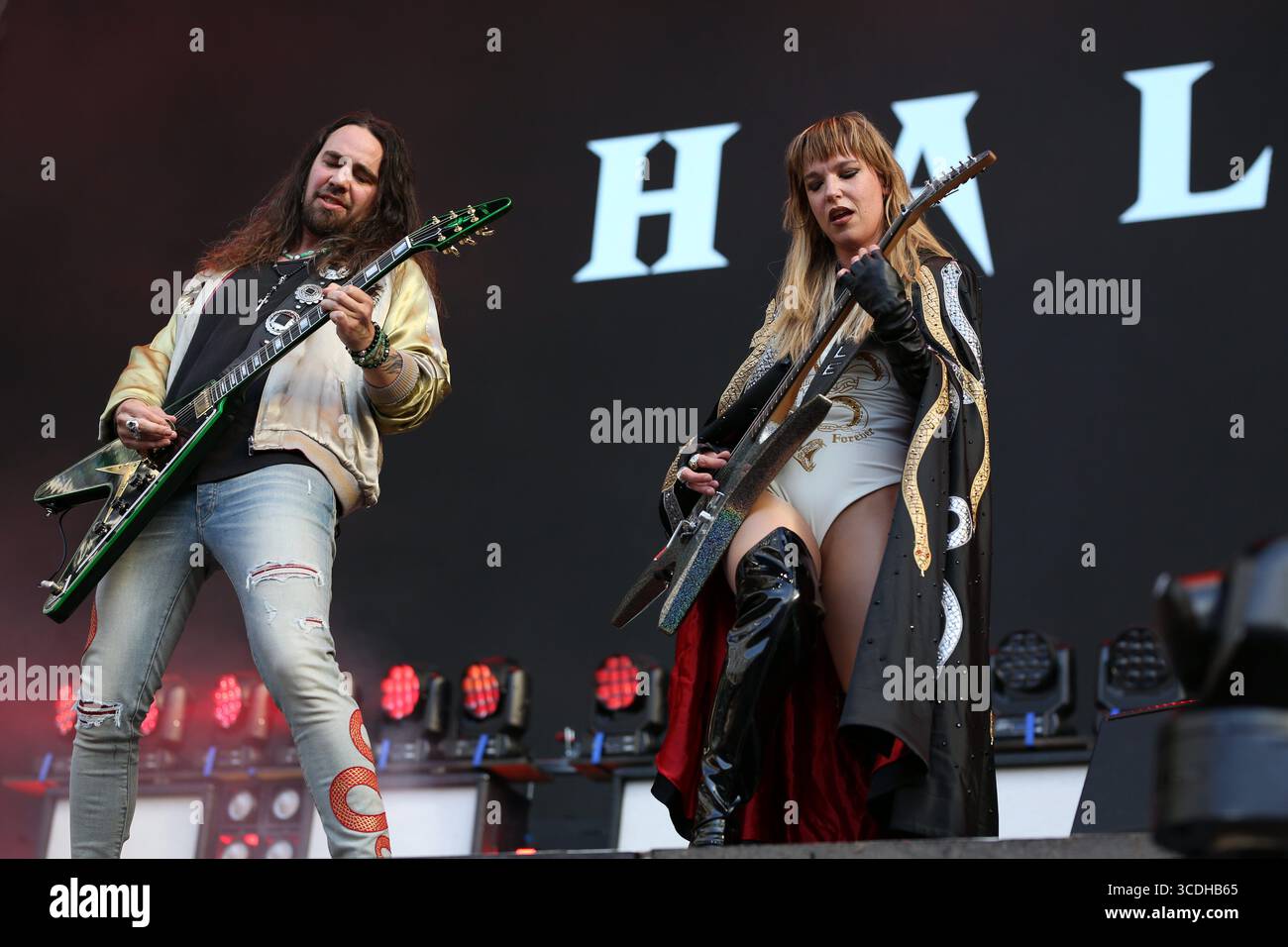 London UK 28 June 2025 Lzzy Hale of Halestorm supports Iron Maiden at ...