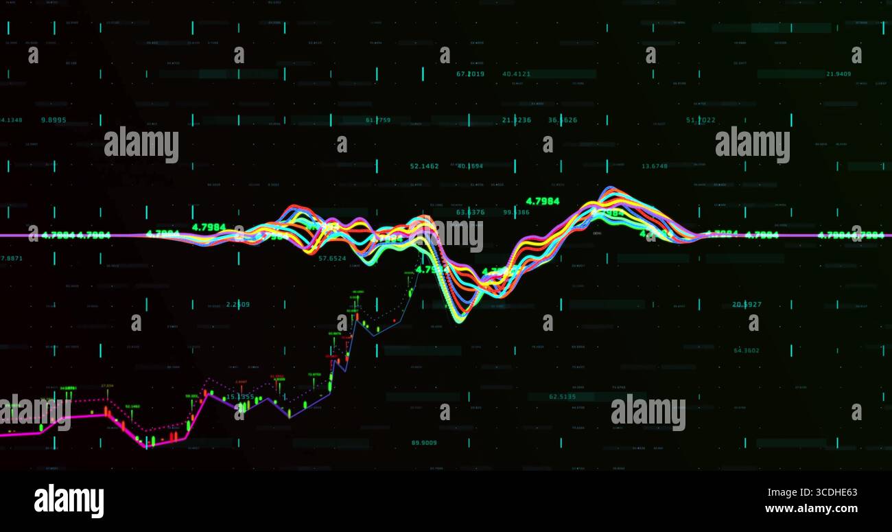 Vibrant display numerical data trends hi-res stock photography and ...