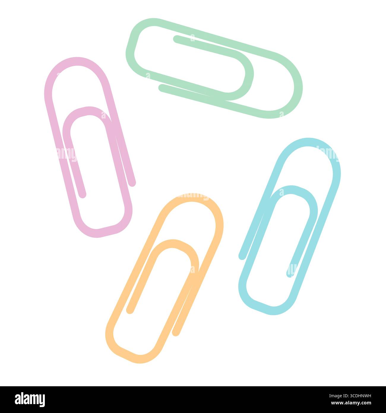 Stationery on orange blue Stock Vector Images - Alamy