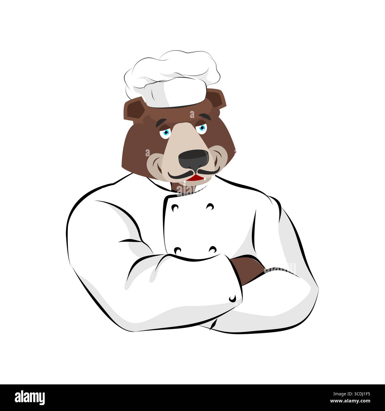 Chef standing arms crossed Stock Vector Images - Alamy