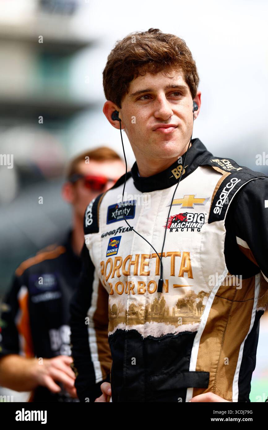 Indianapolis, In, USA. 26th July, 2025. Nick Sanchez (48) gets ready ...