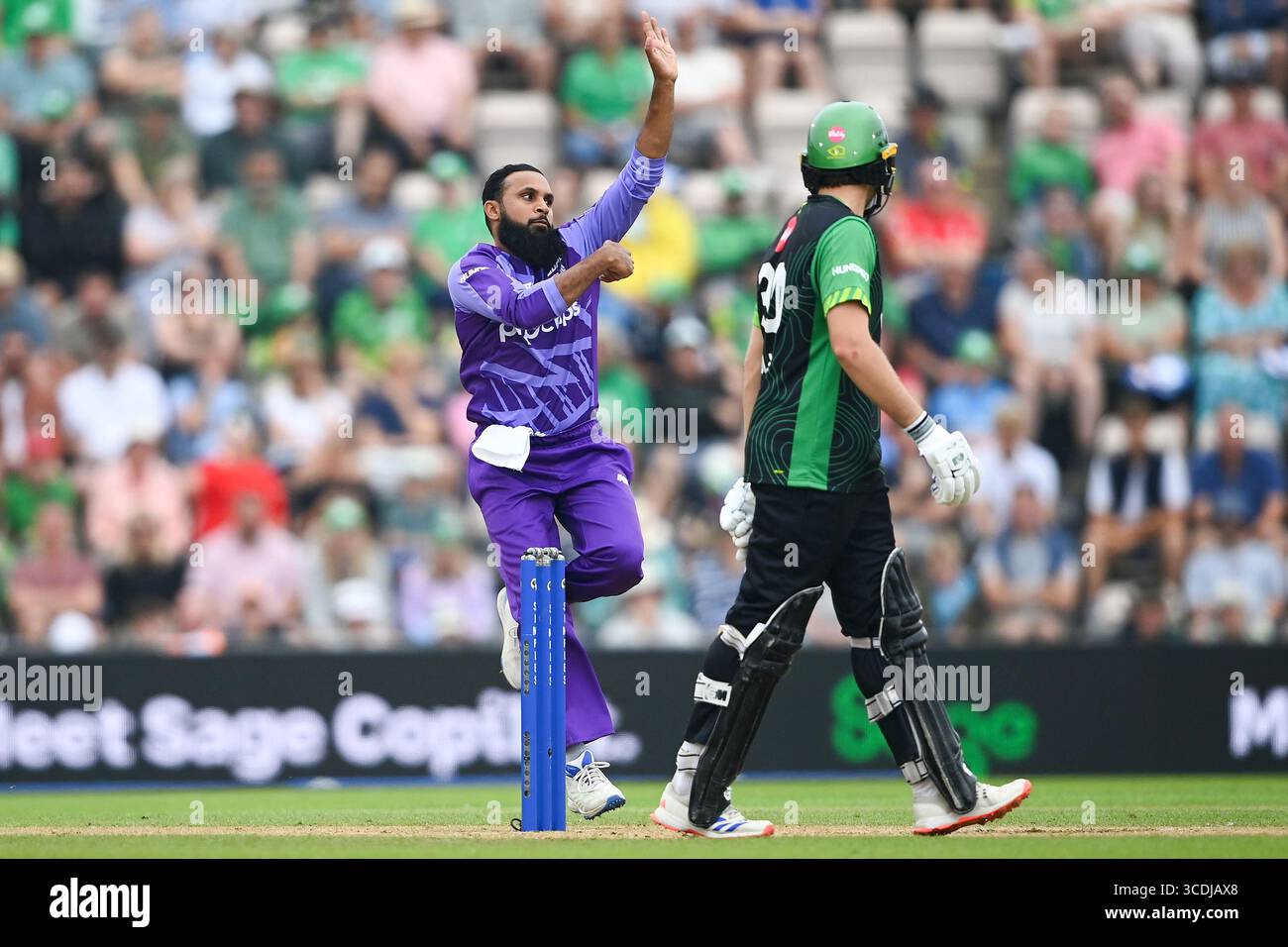 Southampton, UK, 13 August 2025. Adil Rashid of Northern Superchargers ...