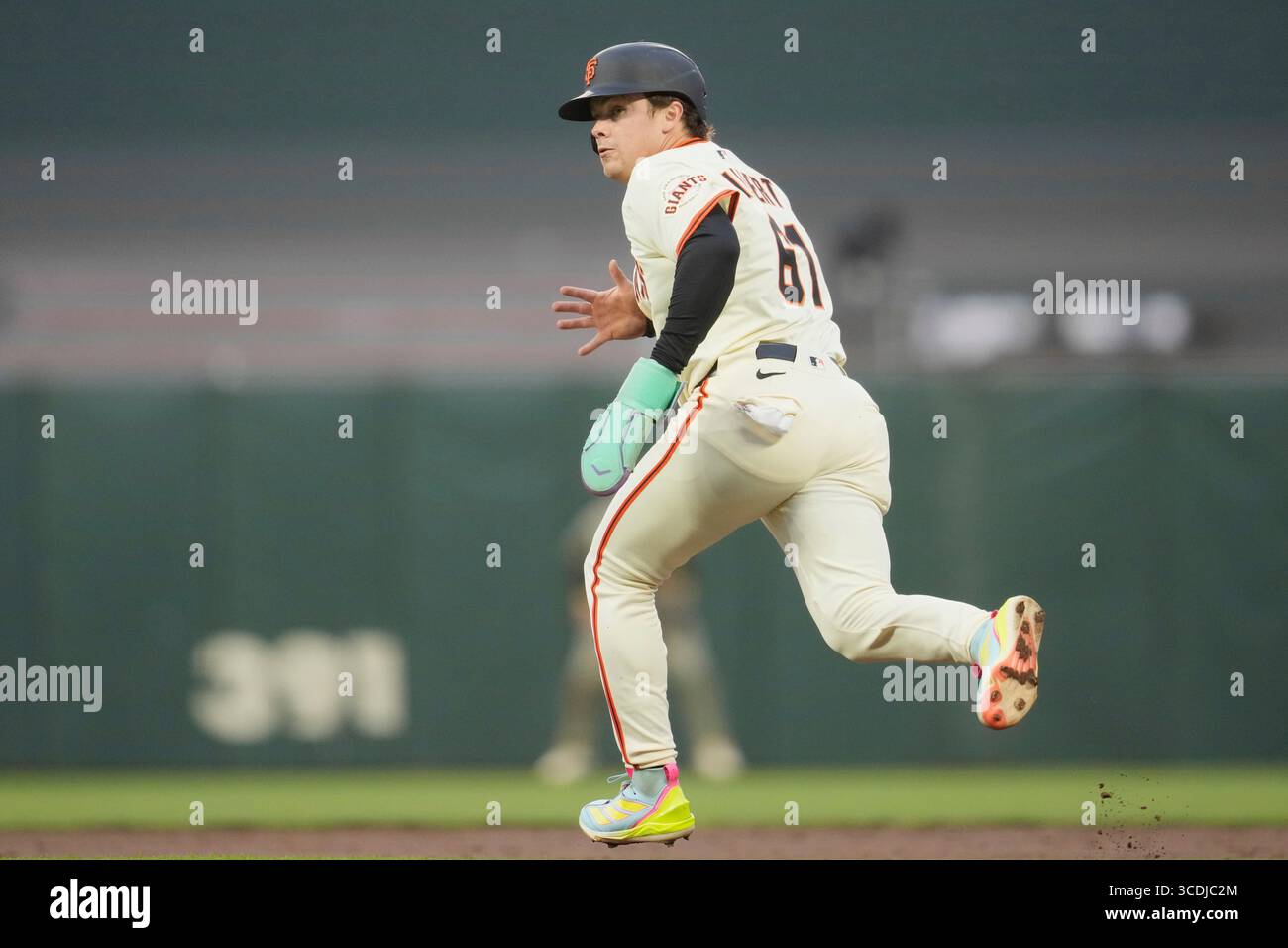 San Francisco Giants' Drew Gilbert during a baseball game against the ...
