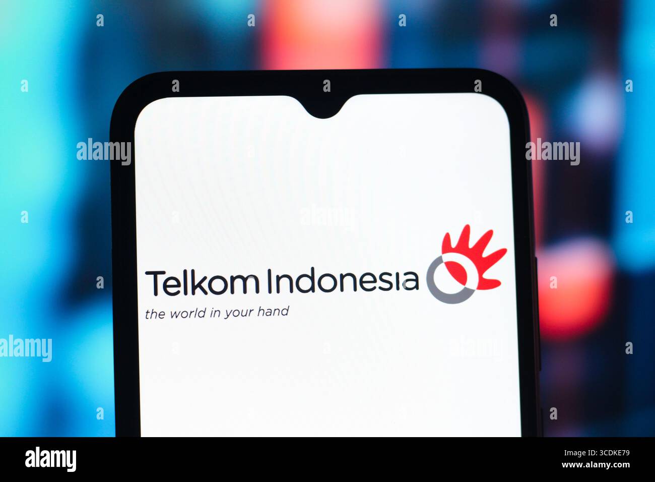 In this photo illustration, the Telkom Indonesia (Tbk) company logo is ...