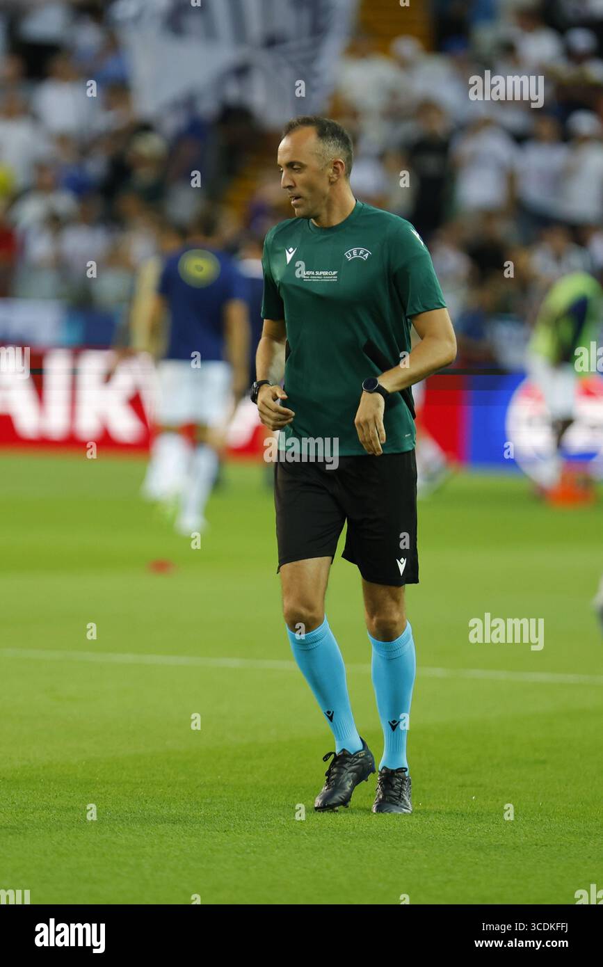 JOAO PINHEIRO (referee) during the UEFA Super Cup 2025 soccer match ...