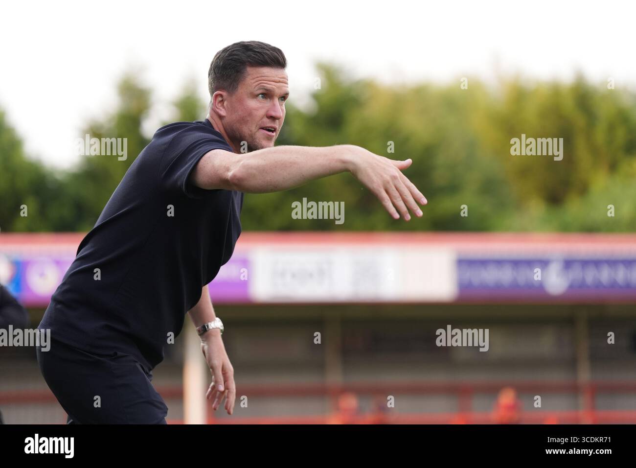 Exeter City manager Gary Caldwell during the Carabao Cup first round ...