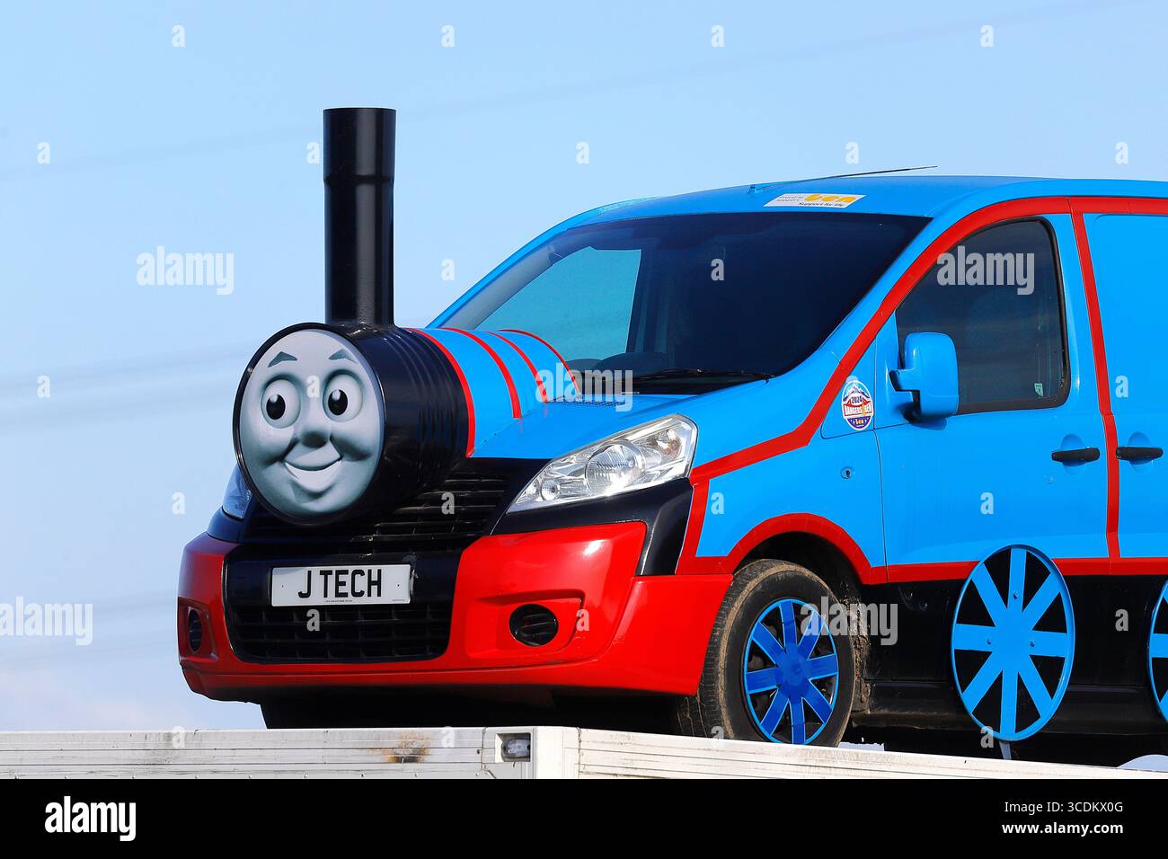 A van modifed to look like Thomas The Tank Engine has been placed on ...