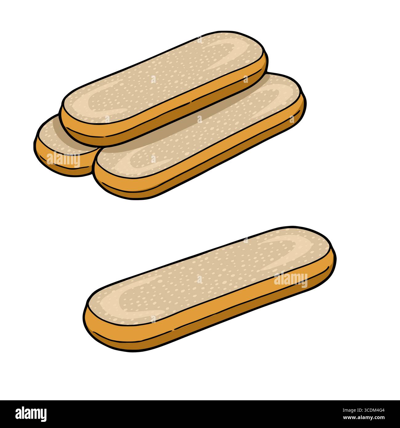 Stacked slices white bread Stock Vector Images - Alamy