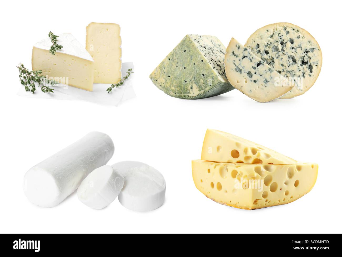 Variety cheeses isolated on hi-res stock photography and images - Alamy