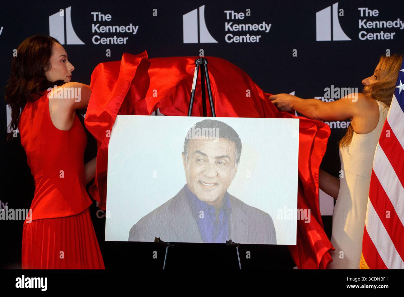 A photo of actor Sylvester Stallone is shown as United States President ...